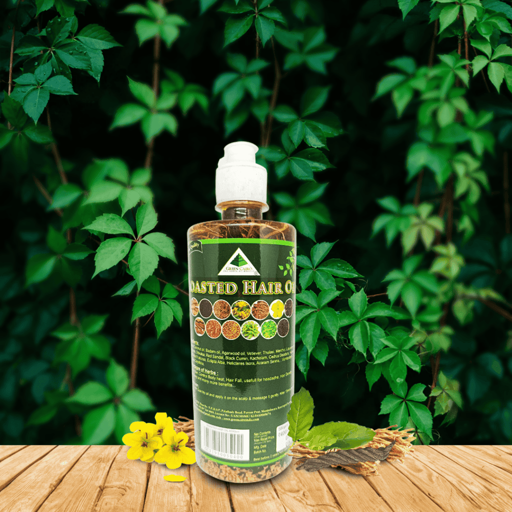 Roasted Hair Oil with Vital Herbs Mix - Green Cairo